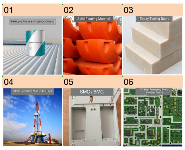 Size H20-H60 Hollow Glass Microspheres For Thermal Insulation Coatings