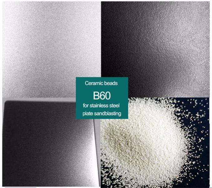 Ceramic Blasting Media B60 For Stainless Steel / Alu Alloy Surfaces Finish