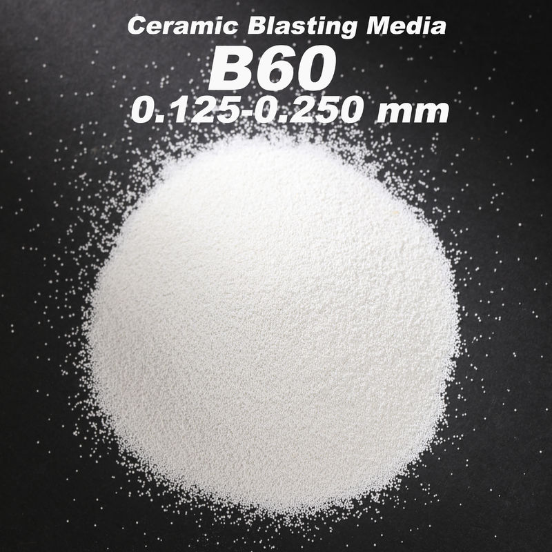 Ideal Spherical Shape Ceramic Blasting Media B40 B60 B80 B100 For Metal ...